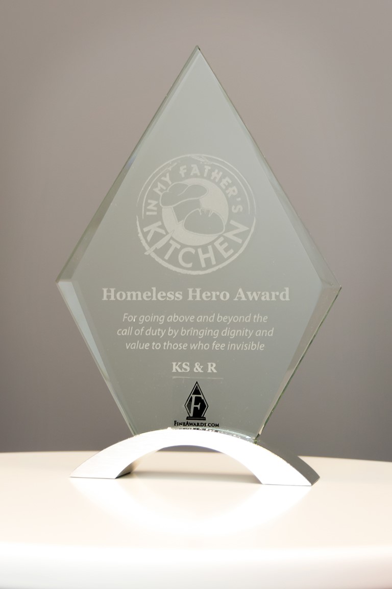 Homeless Hero Award Presented to KS&R - IMFK